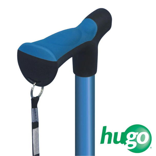 Hugo Ergonomic Handle Adjustable Folding Shaft Walking Cane-Aquamarine ...