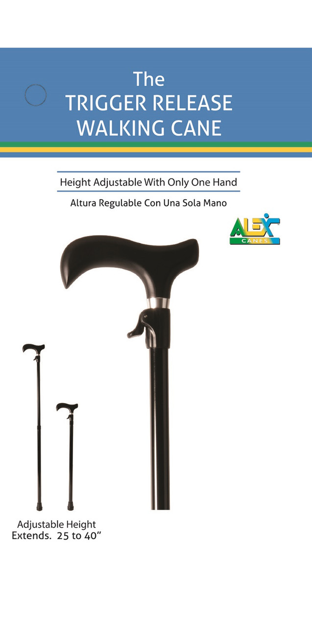Easy Trigger Release Hight Adjustable 26"-40" Walking Cane - Exquisite ...