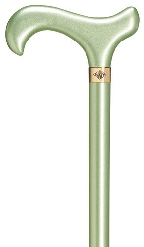 Ladies Metallic Green Walking Cane - Exquisite Canes