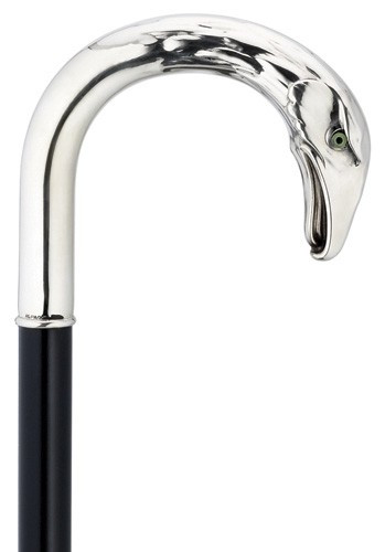 Alpacca Silver Ladies Eagle Head Walking Cane - Exquisite Canes
