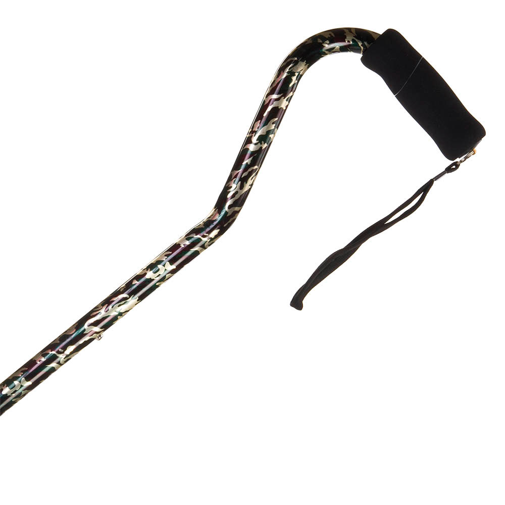 Men's Offset Adjustable Camouflage Walking Cane - Exquisite Canes