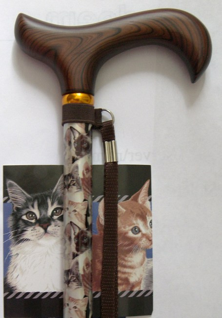 Cats Print Folding Walking Cane - Exquisite Canes
