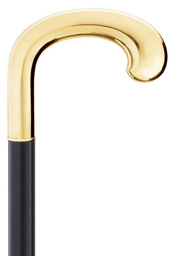 14K Gold Plated Opera Handle Walking Cane - Exquisite Canes