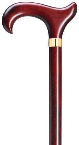Extra Tall Mens Burgundy Finish Wood Walking Cane - Exquisite Canes