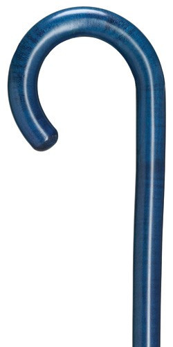 Men's Blue Crook Handle Walking Cane - Exquisite Canes