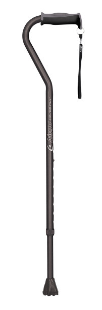 Airgo Comfort-Plus Aluminum Cane, Offset Handle-Graphite - Exquisite Canes