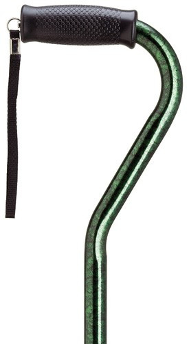 Offset Adjustable Green Granite Walking Cane - Exquisite Canes