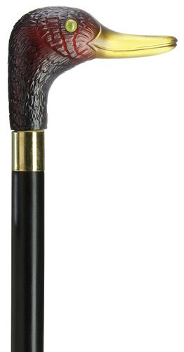 Translucent Red Duck Head Walking Cane - Exquisite Canes