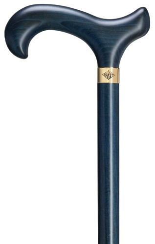 Men's Signature Derby Blue Walking Cane - Exquisite Canes