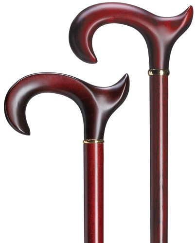 Anatomical Handle Burgundy Maple Extra Long Walking Cane - Exquisite Canes