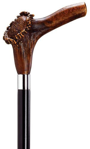 Faux Stag Horn Handle Walking Cane - Exquisite Canes