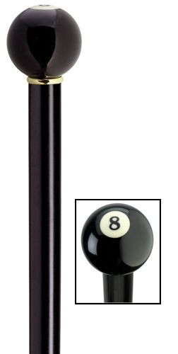 Real Pool 8 Ball Walking Cane - Exquisite Canes