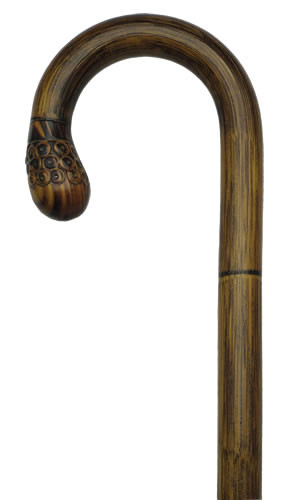 Men's Stepped Manilla Bamboo Bulb Cane - Exquisite Canes