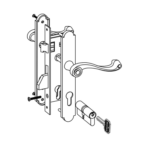 MARKS LOCK THINLINE MORTISE LOCKSET 2750 SERIES FOR STORM DOOR & SCREEN ...