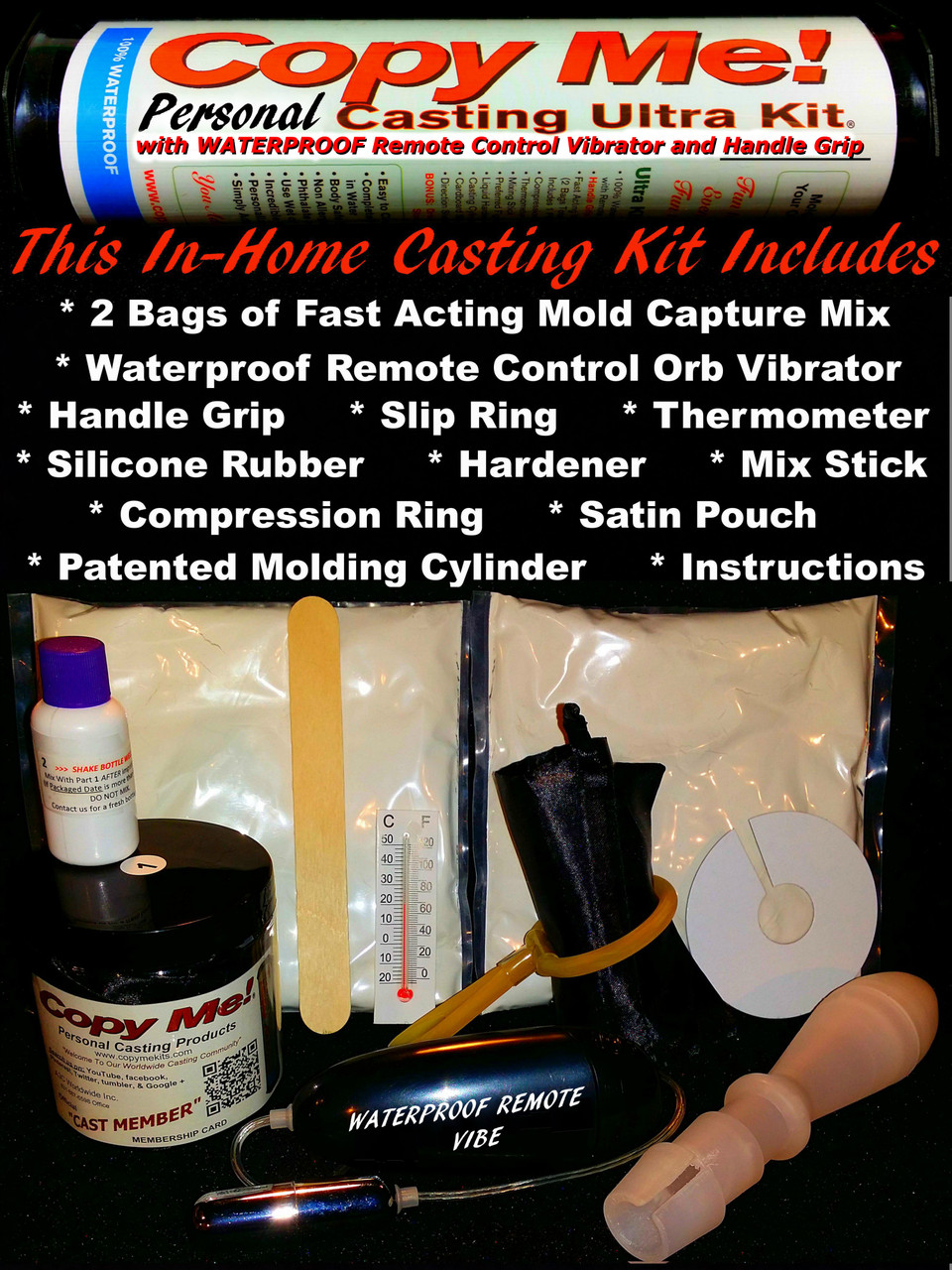 XXL PURPLE Penis Replica Vibrator Maker with HANDLE GRIP BASE & Remote ...