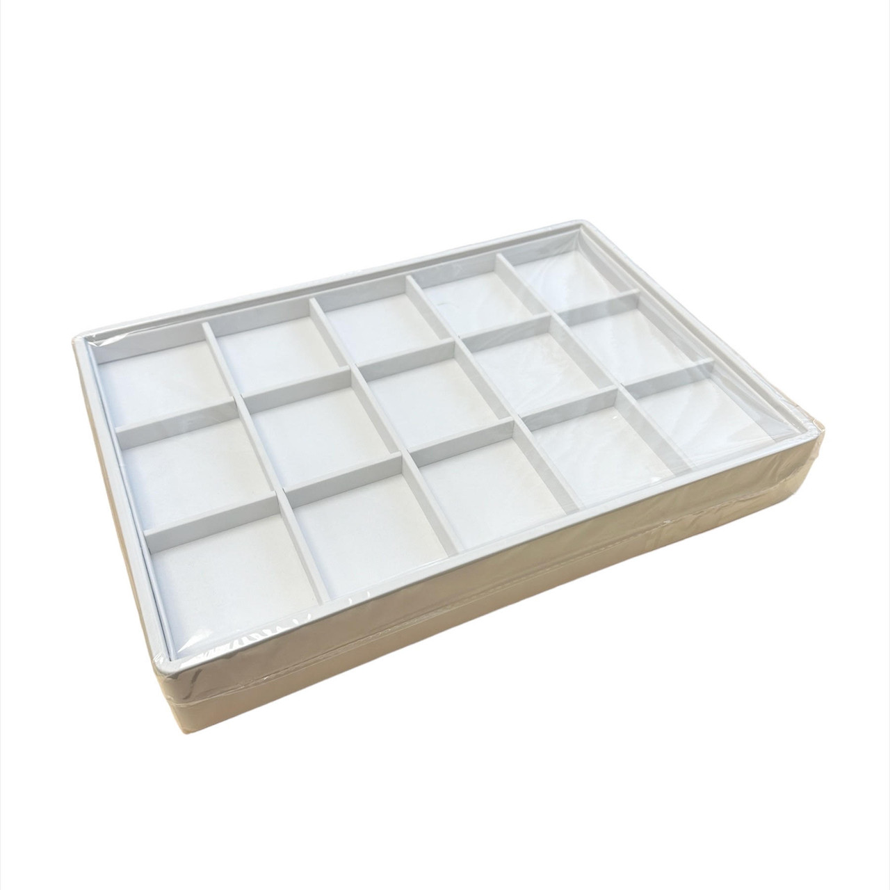 Stackable Showcase Tray 15-Compartment White - Zakka Canada