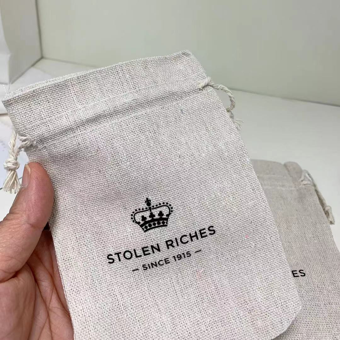 Custom Logo Print Cotton Linen Bag Pouch - Zakka Canada