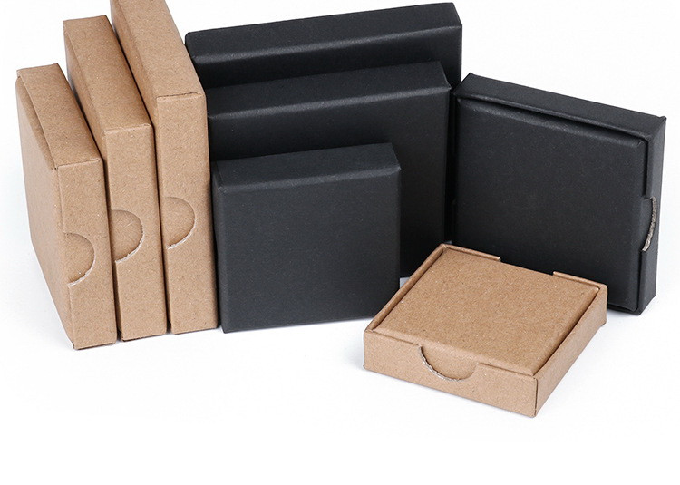 100pcs Shipping Friendly Thin Box 3 1/2" x 3 1/2" x 5/8"H Kraft - Zakka ...