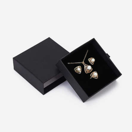 Jewelry Slide Drawer Box Matte Black - Zakka Canada