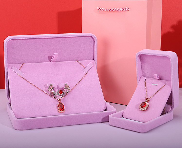 Velvet Jewelry Box Pink - Zakka Canada
