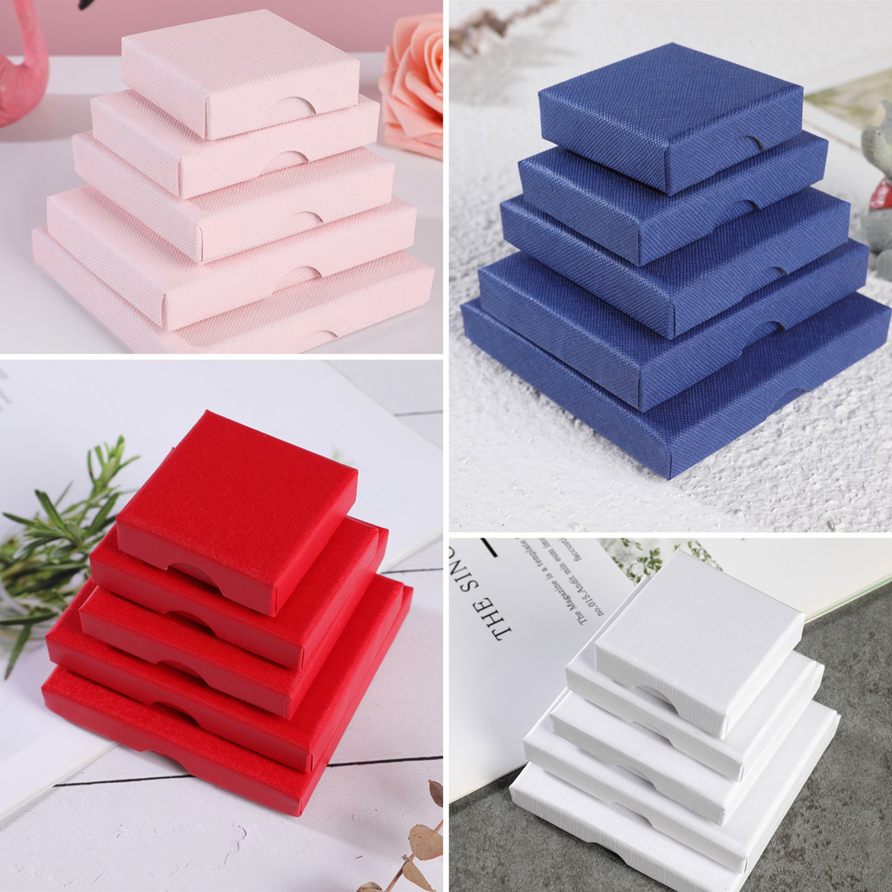 48pcs Thin Lettermail Slot Box Shipping-Friendly 5x5x1.5cm Pink - Zakka ...