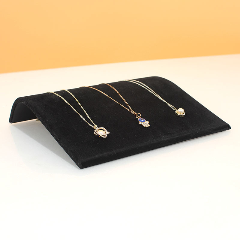 Bracelet Necklace Ramp Display Velvet Black - Zakka Canada