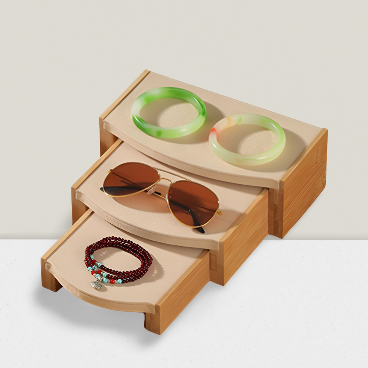 Set of 3 Premium Solid Wood Display Riser Stands - Zakka Canada