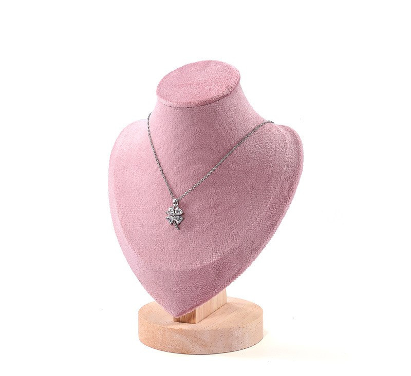 Set of 3 Neck Form Bust Necklace Jewelry Display Bust Pink Velvet ...