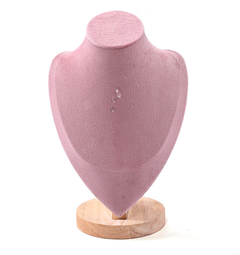 Set of 3 Neck Form Bust Necklace Jewelry Display Bust Pink Velvet ...