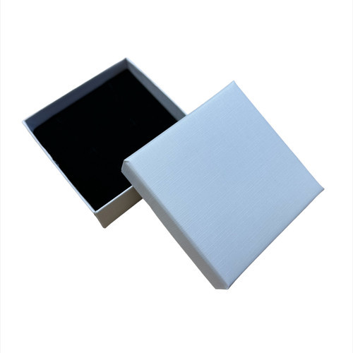 100 Jewellery Box 3"x3"x1.25"(Foam Insert) Linen-Textured White - Zakka ...