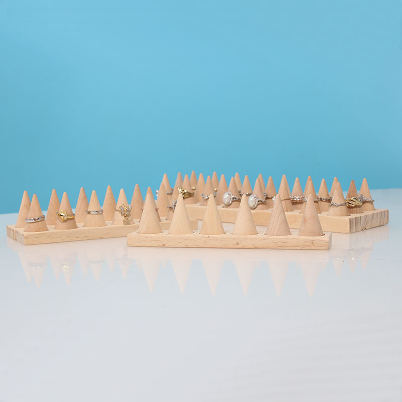 Wooden 24-Cone Ring Display Detachable - Zakka Canada