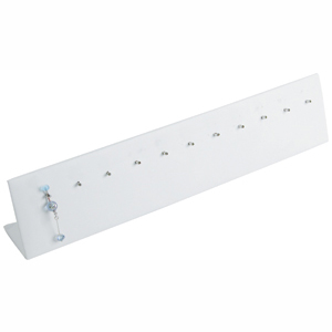 Body Jewelry Stand 12 Clips White Leather - Zakka Canada