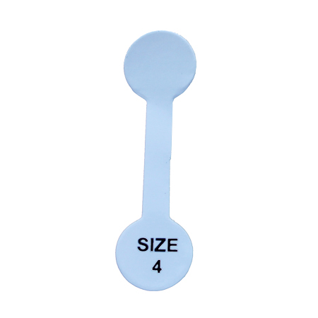 100 BarBell Tag Label Sticker White-Ring Size 4 - Zakka Canada