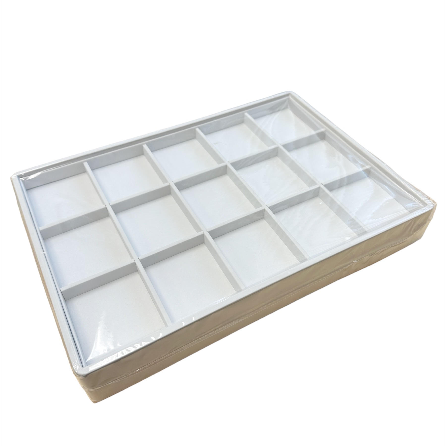Stackable Showcase Tray 15-Compartment White - Zakka Canada