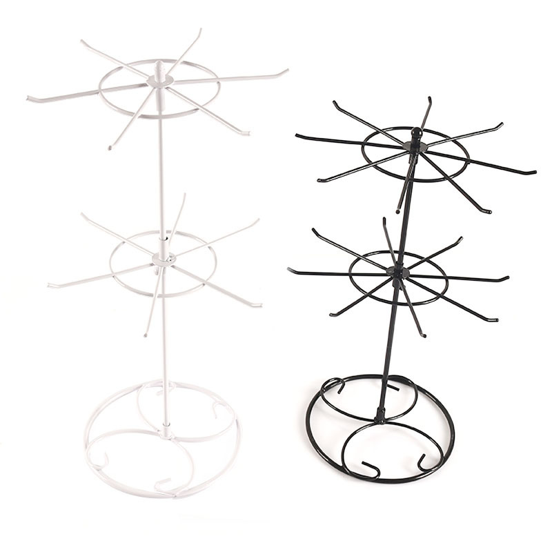 Revolving Metal Bracelet Key Chain Display Rack 17"H White - Zakka Canada