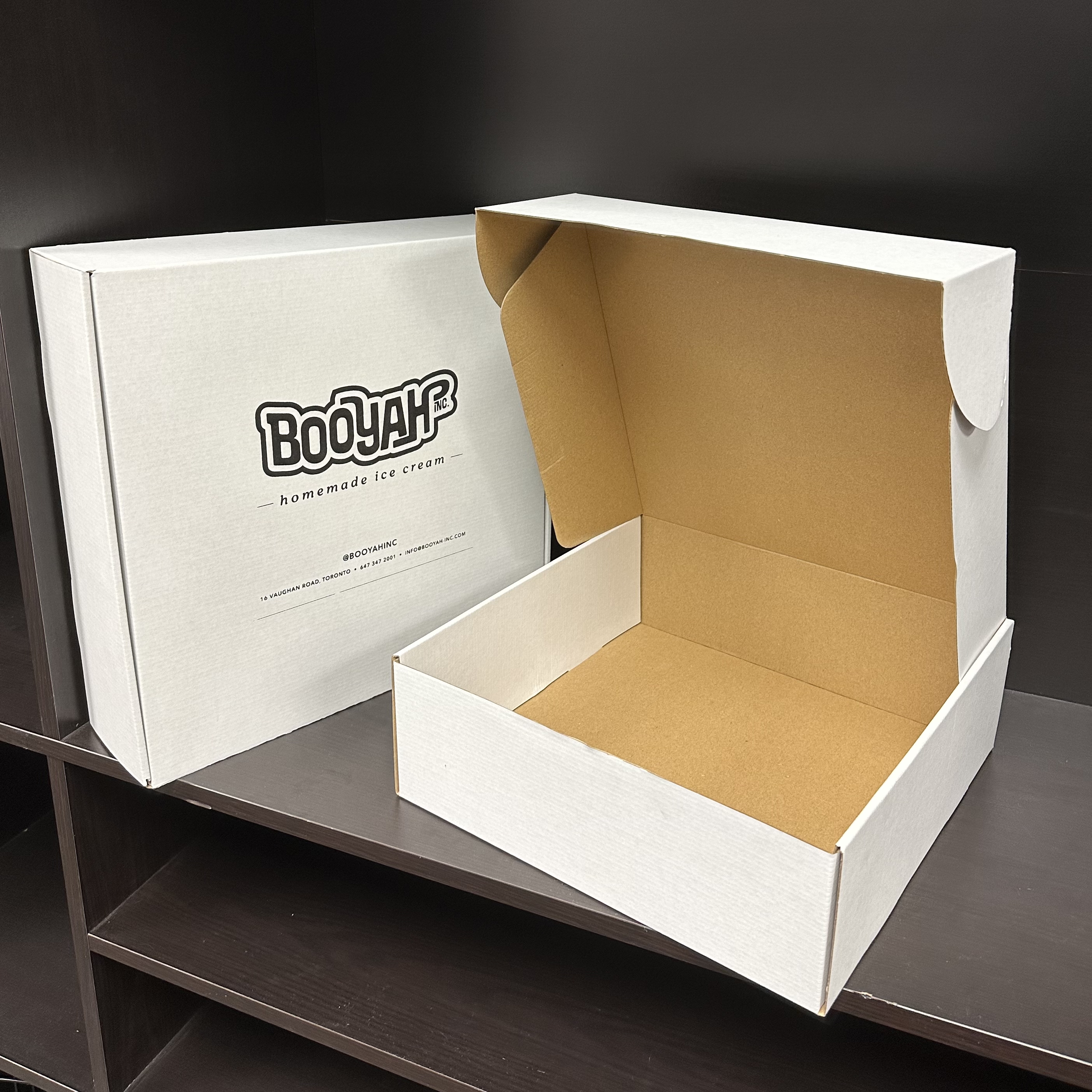 20 Sizes Corrugated Mailer Shipping Box White (Inside Kraft) - Zakka Canada