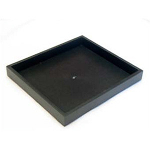 Half Size Stackable Utility Tray Plastic Black 1"H - Zakka Canada