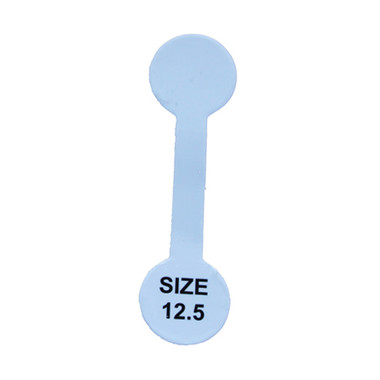 100 BarBell Tag Label Sticker White-Ring Size 12.5 - Zakka Canada