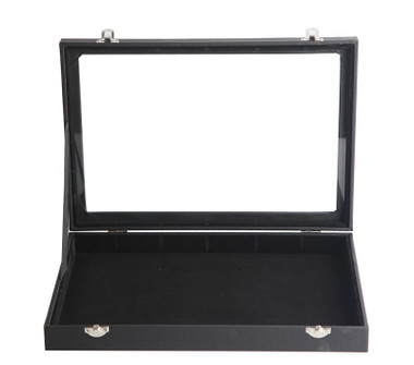 Glass-Top Plain Display Case Black - Zakka Canada