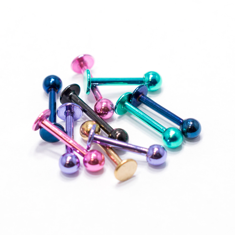 Neon Ion Plated Titanium Labrets Monroe