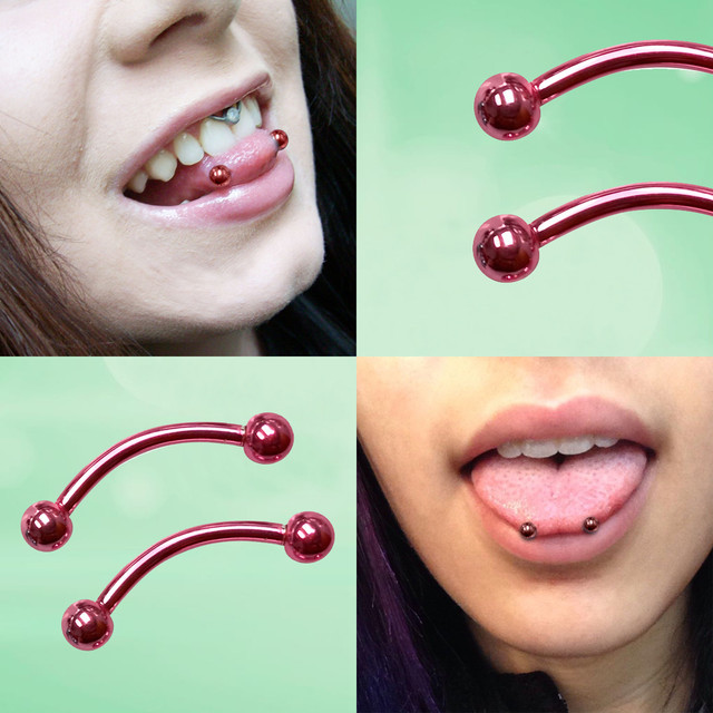 Surgical Steel Curved Barbell Snake Eyes Piercing Jewelry