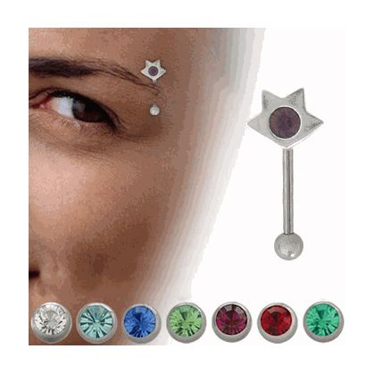Flower Design Eyebrow Ring Body Jewelry