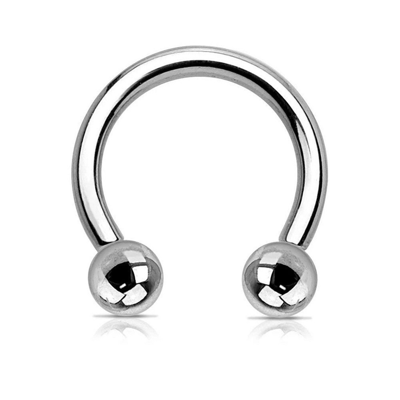 Strawberry End Horseshoe Circular Barbell 16G 10mm