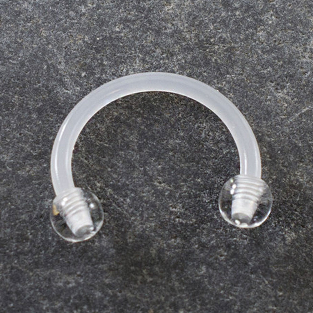 Bioflex Clear Horseshoe Septum Piercing Retainer 16G