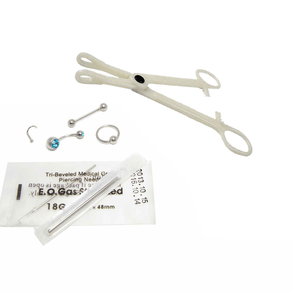 38-Piece Professional Piercing Kit - Lip, Nipple, Belly, Eyebrow ...