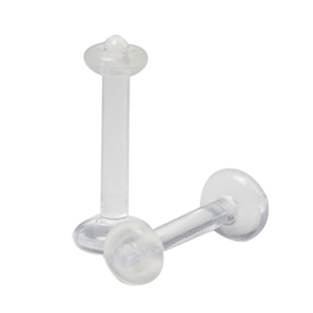 Labret Monroe Set of 4- Two with CZ Clear Prong and Two Retainers 16g 5/16