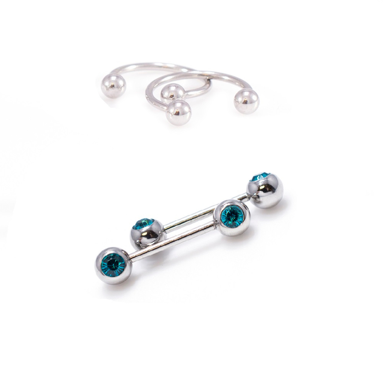 Strawberry End Horseshoe Circular Barbell 16G 10mm