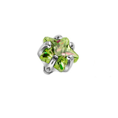 9 Prong Set Star Gem Internally Threaded Dermal Tops