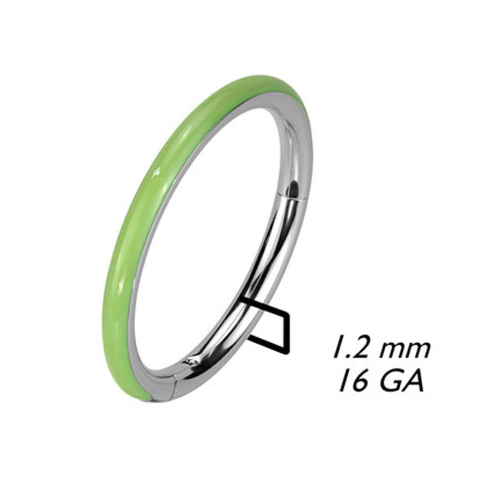 Titanium Front Facing Glow In The Dark Segment Ring
