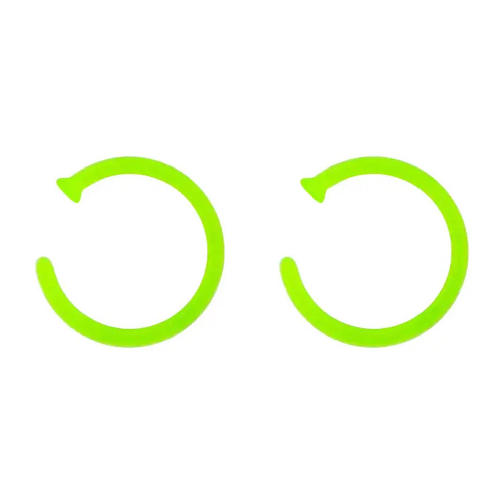 Green Bioflex Glow In Dark C Shaped Nose Rings